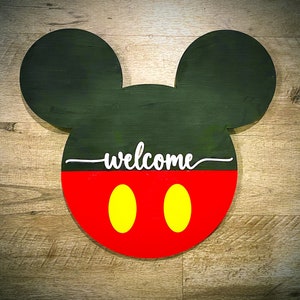 Original One of a Kind Mouse Inspired Door Hanger, Welcome Sign, Door ...
