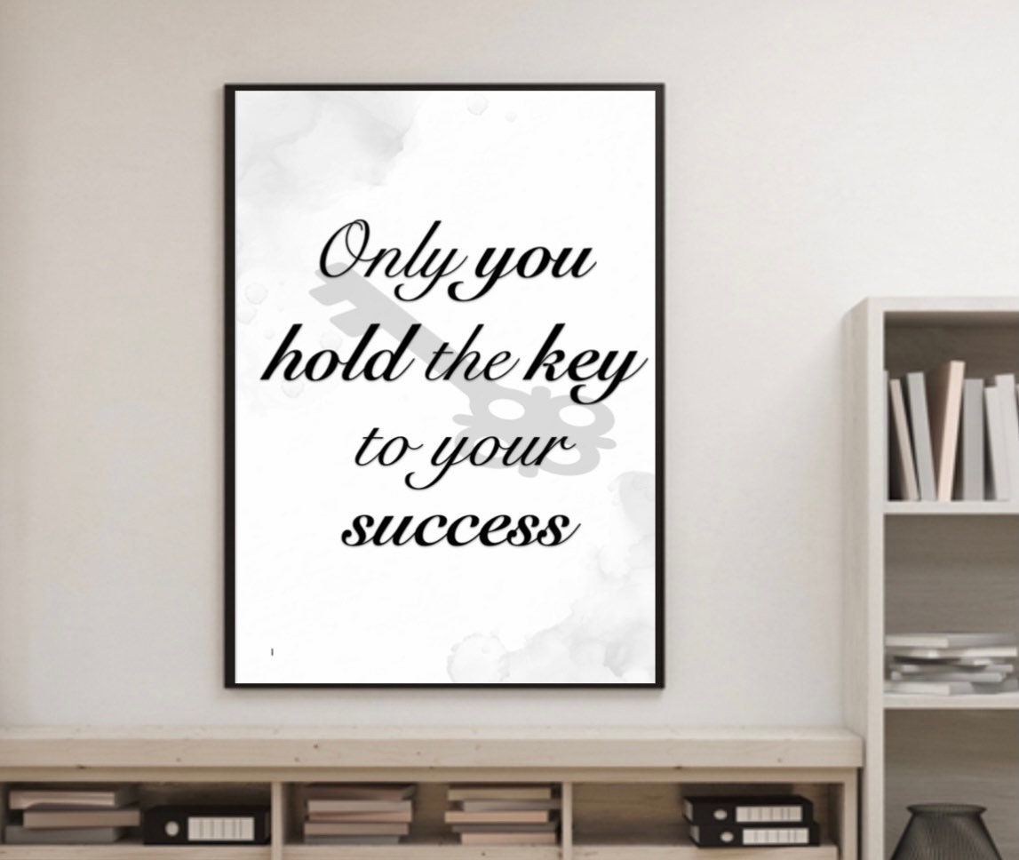 Only You Hold the Key to Your Success - Etsy