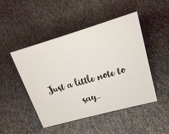 Just a little note | Etsy