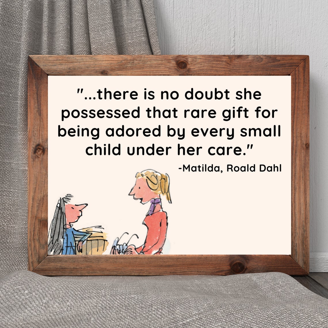 Matilda Quote, End of the Year Teacher Gift, Roald Dahl Quote, Miss ...