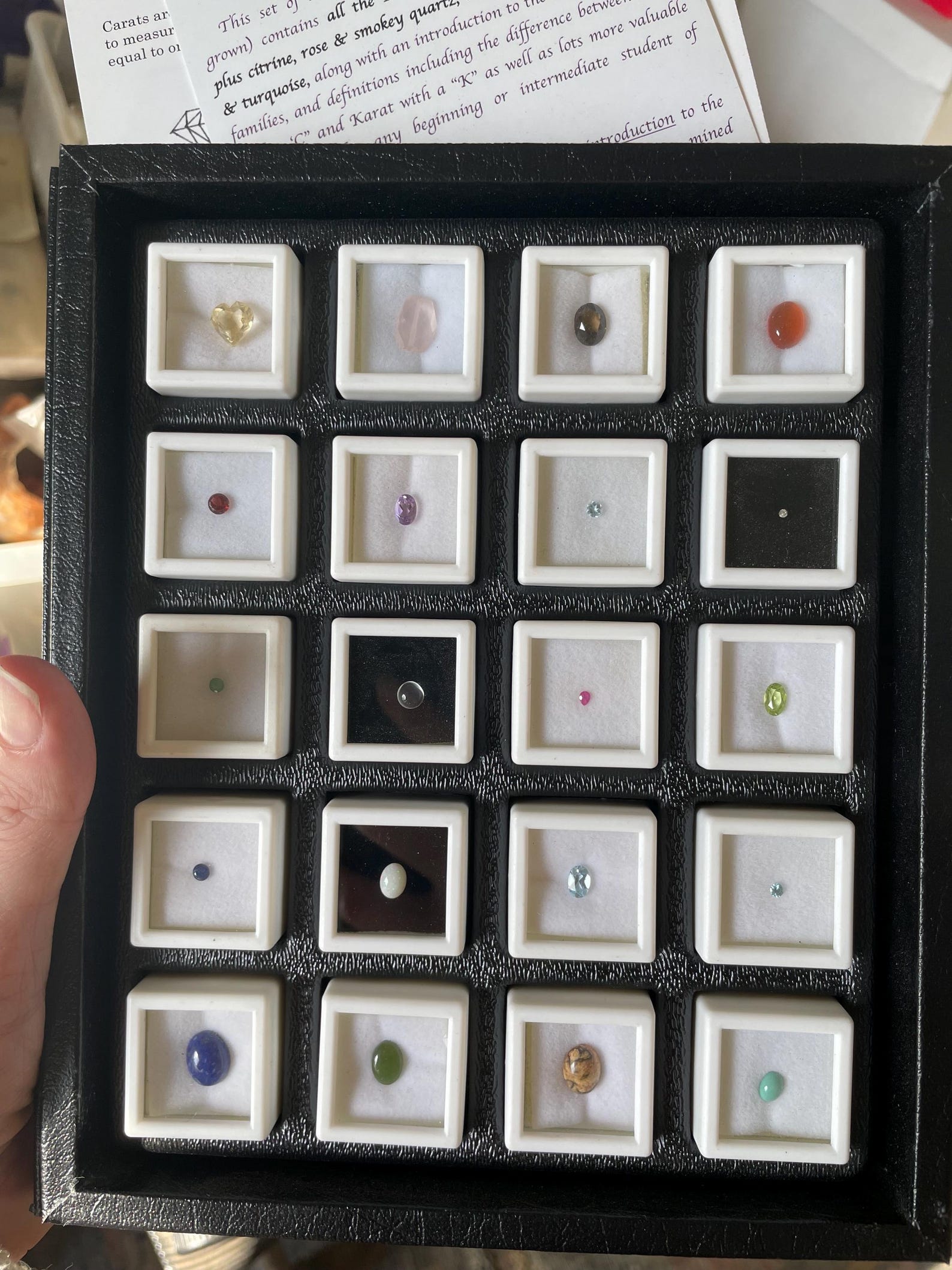 Boxed Set(2) of 20 Gemstones- Introduction to Gemology- Beautiful Gift ...