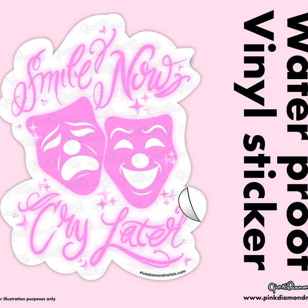 Smile Now Cry Later Airbrush Nail Decals - Etsy