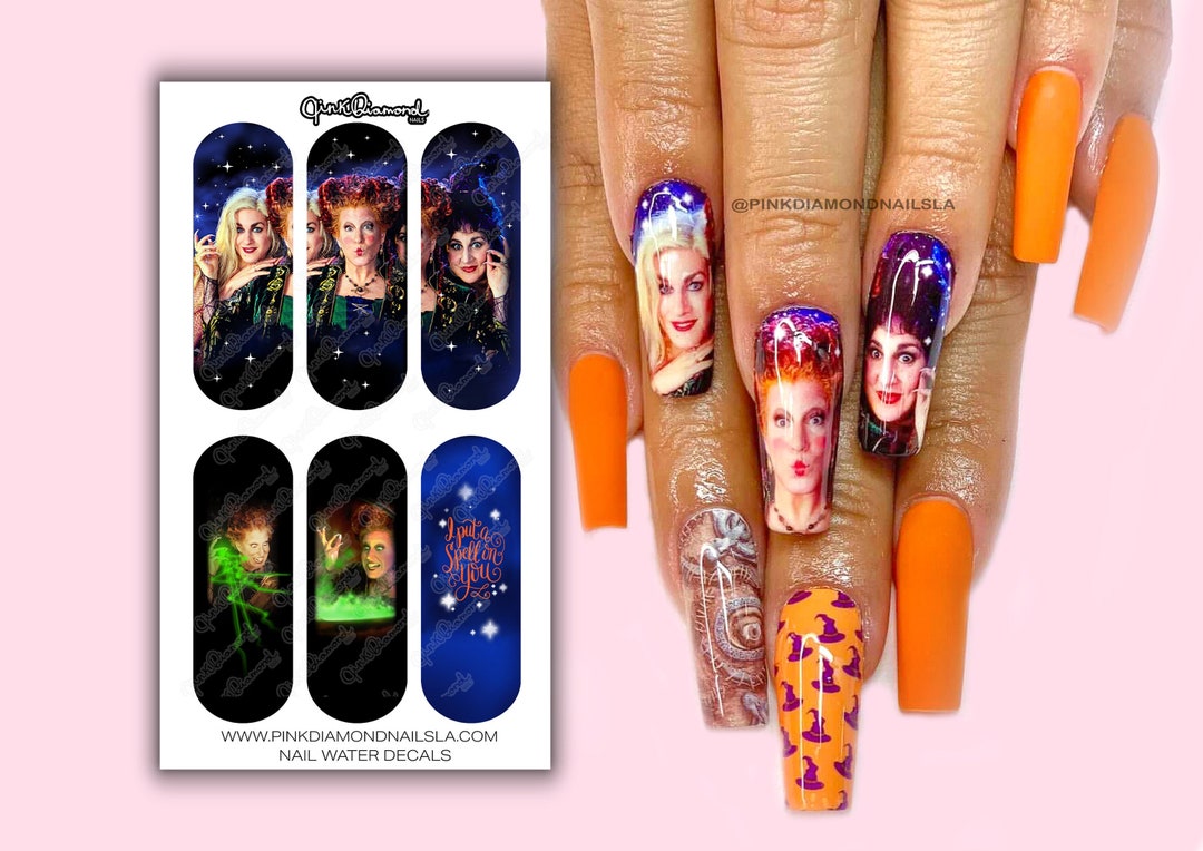 Hocus Pocus Halloween Nail Water Decals Nail Art - Etsy