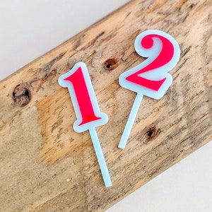 Mini Dual Layer Number Cake Topper - Etsy Australia