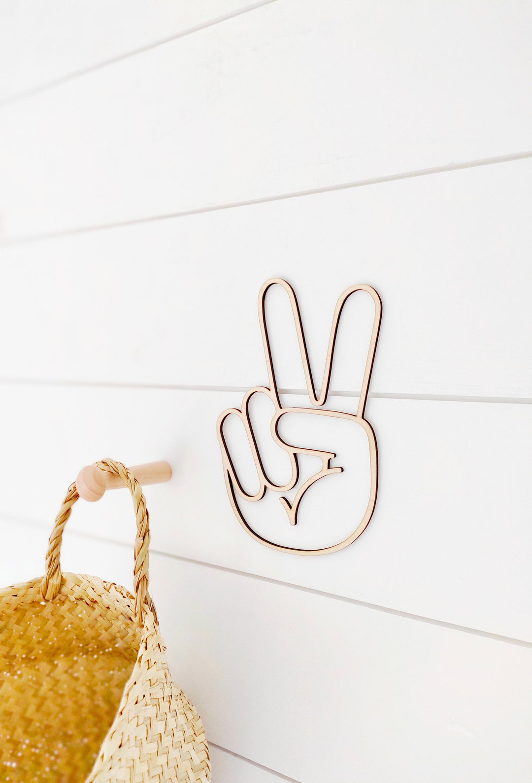 Wooden Peace Sign/shelfie or Wall Decor - Etsy