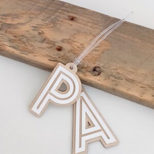 Personalised Initial Name Tag/bag Tag/stocking Tag - Etsy