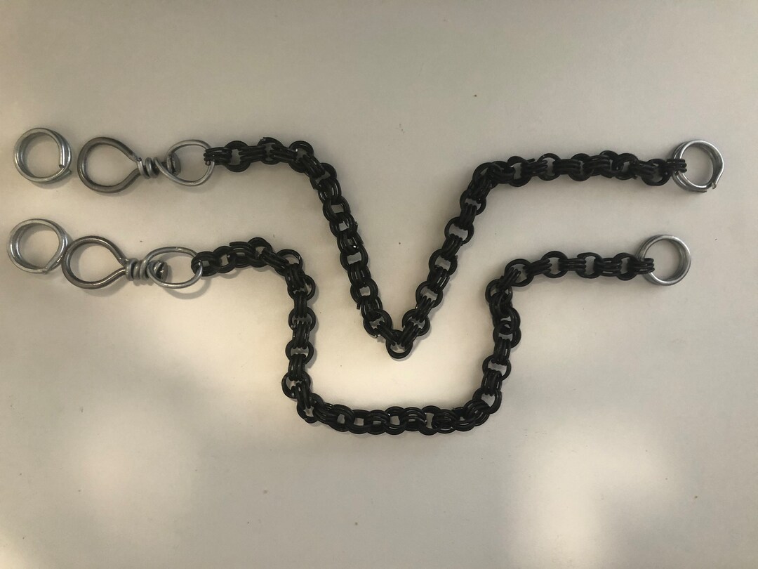 Rein Chains, Slobber Chains, Set of Two, "long John." Handmade, Swivels ...