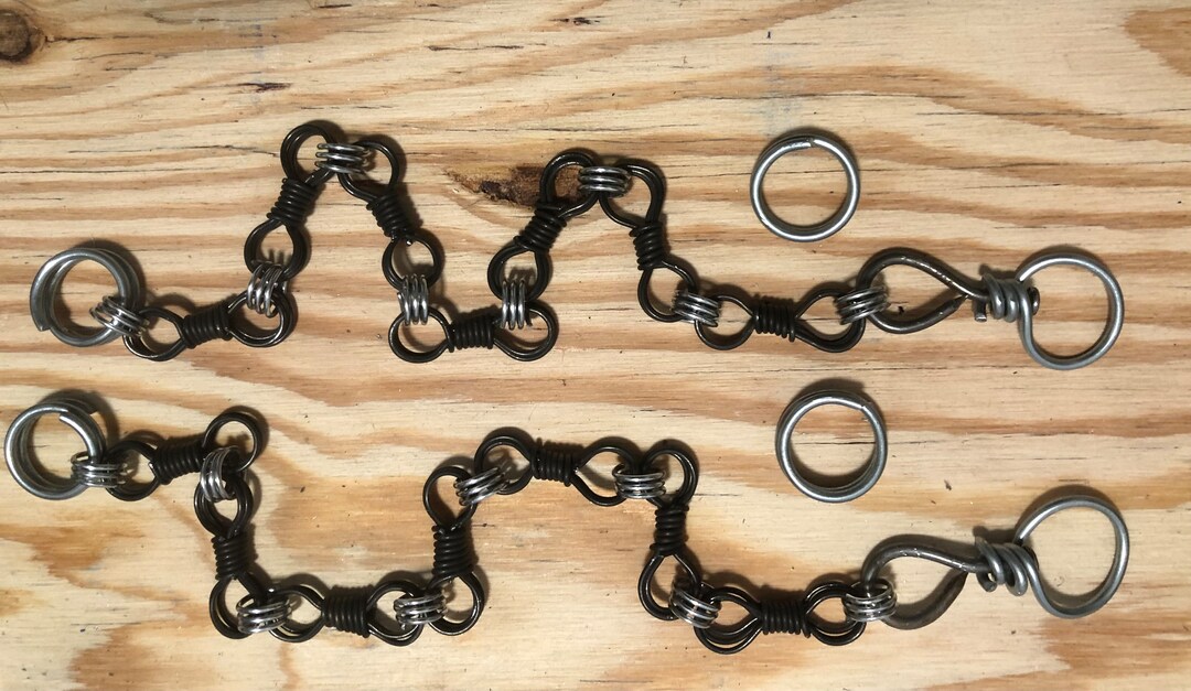 Rein Chains / Slobber Chains, Set of Two, Handmade With Swivels, key ...