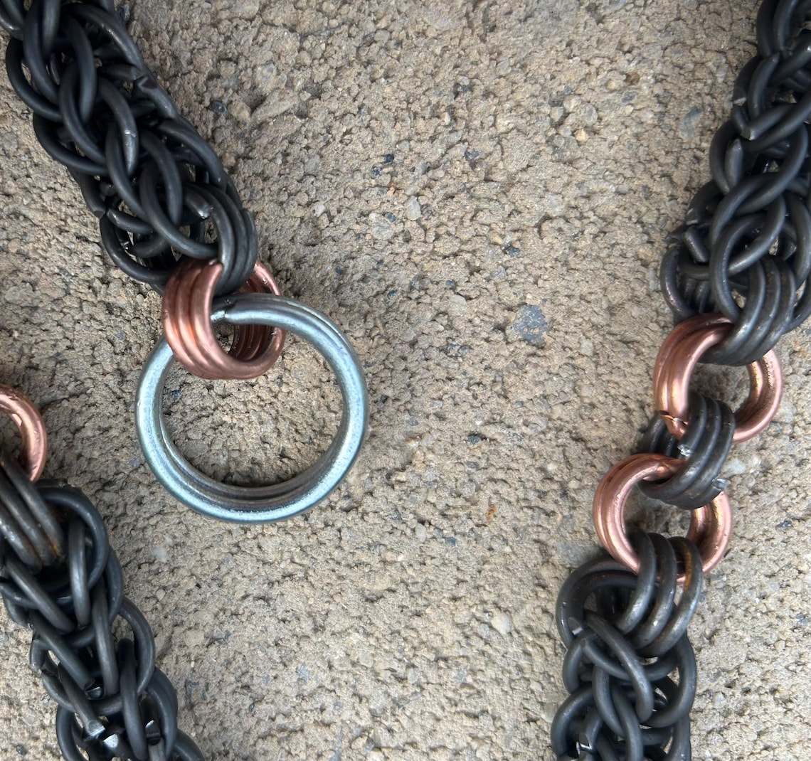Rein Chains, Slobber Chains, Set of Two "black & Copper Triplets" - Etsy