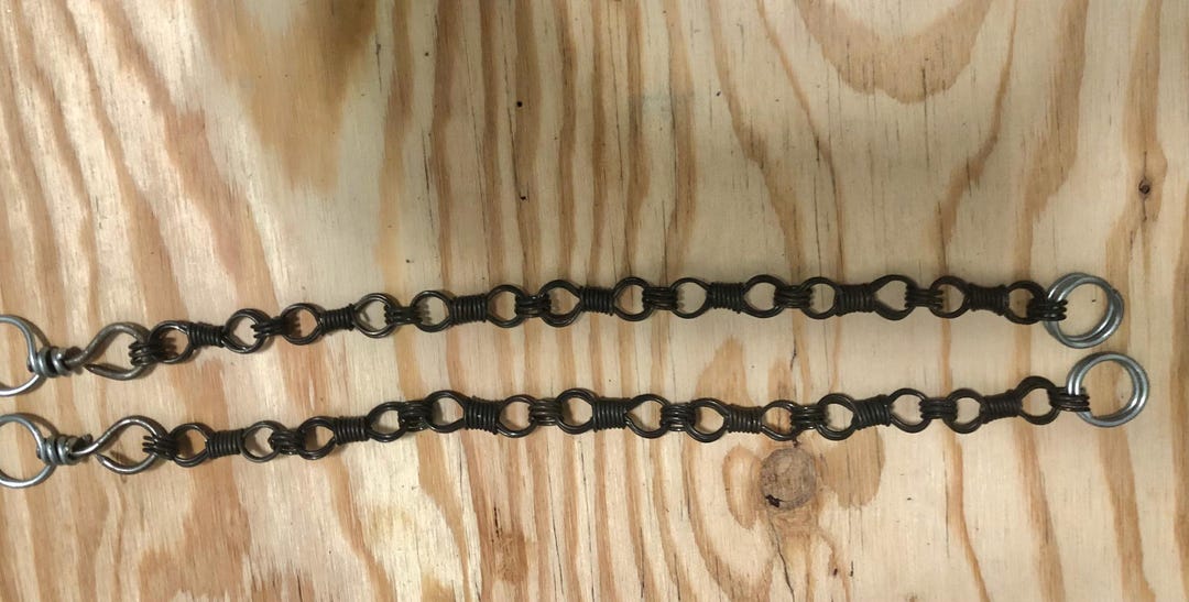Rein Chains / Slobber Chains, Heavy Duty Set of Two, "three Deep" Black ...
