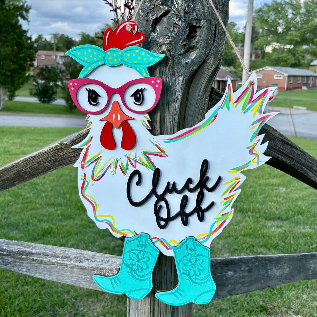 Chicken Door Hanger/spicey Southern Chicken Door Hanger/farmhouse ...