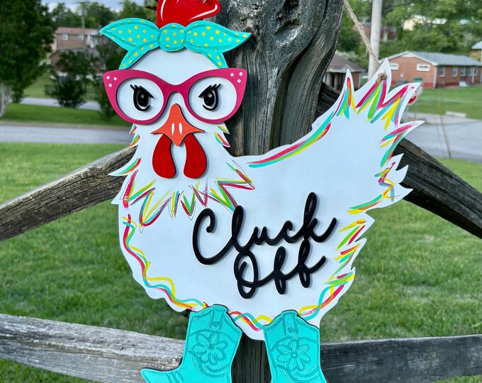 Chicken Door Hanger/spicey Southern Chicken Door Hanger/farmhouse ...