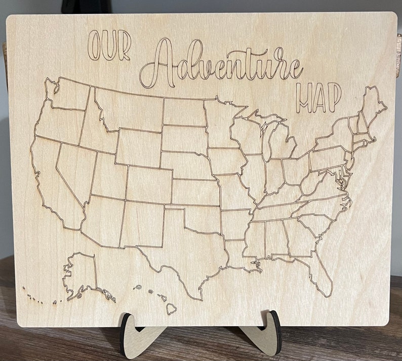 DIY Paint USA Map Travel Map Travel Lover Gift Paint - Etsy