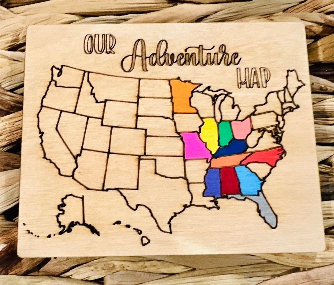 DIY Paint USA Map | Travel Map | Travel Lover Gift | Paint, Stain ...
