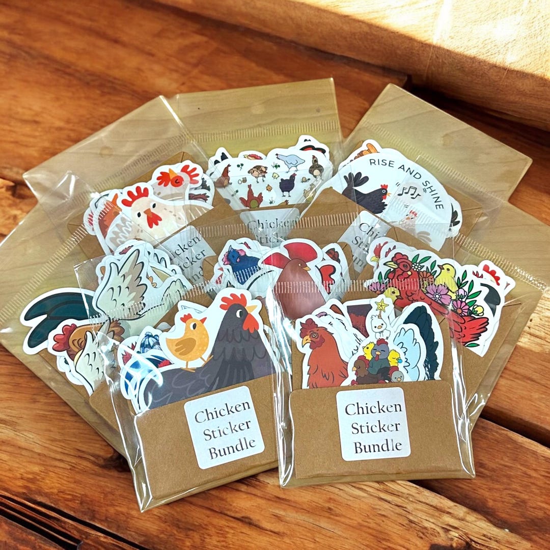 Sassy Chicken Stickers,chicken Stickers,farm Animal Sticker Bundle ...