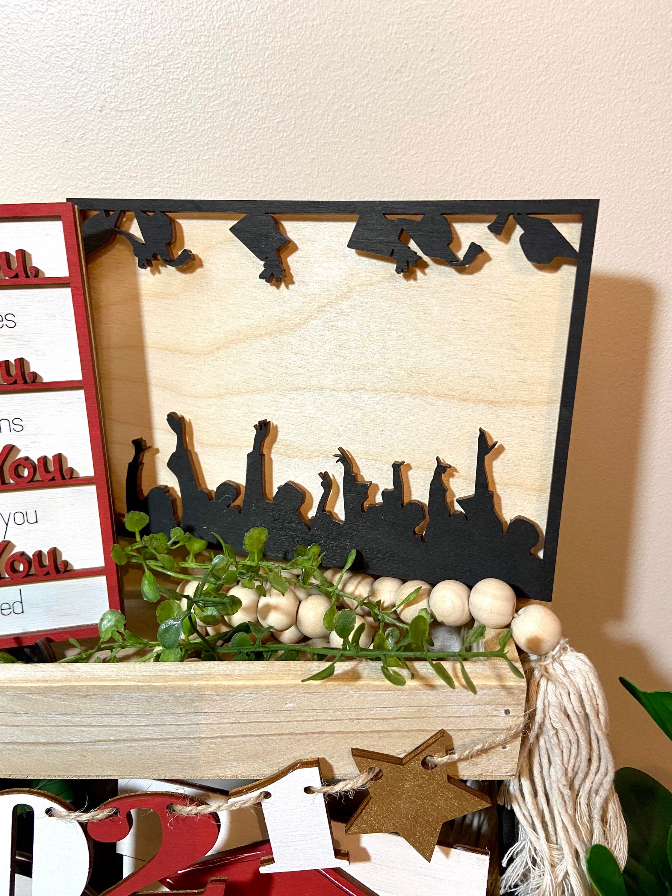 Graduation Tiered Tray SVG | Etsy