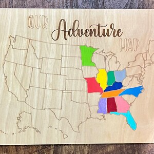 DIY Paint USA Map | Travel Map | Travel Lover Gift | Paint, Stain ...