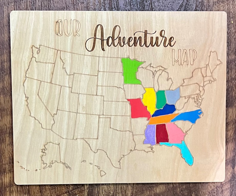 DIY Paint USA Map Travel Map Travel Lover Gift Paint - Etsy