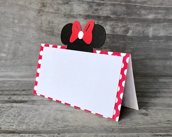 MINNIE/MICKEY Mouse Themed Food Tents...menu Cards....place Cards ...