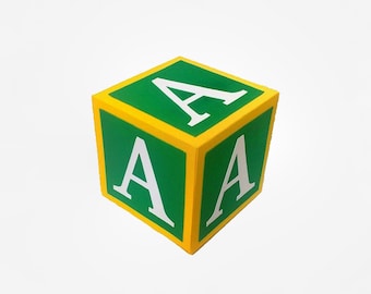 Small ABC Boxes Template With Script Letters 3D One Piece - Etsy