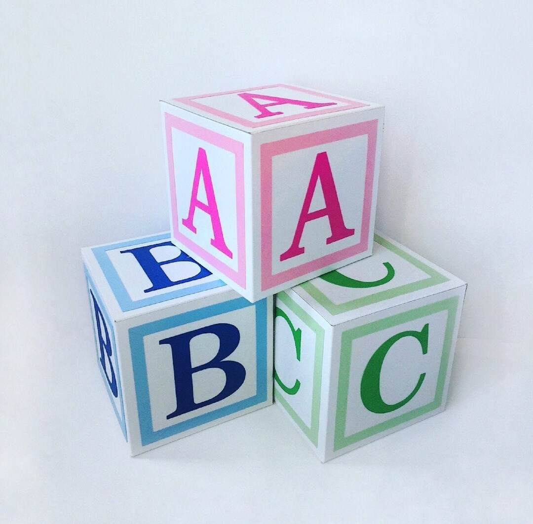 Alphabet Block: Custom Nursery Decor, Baby Shower Centerpiece - Etsy