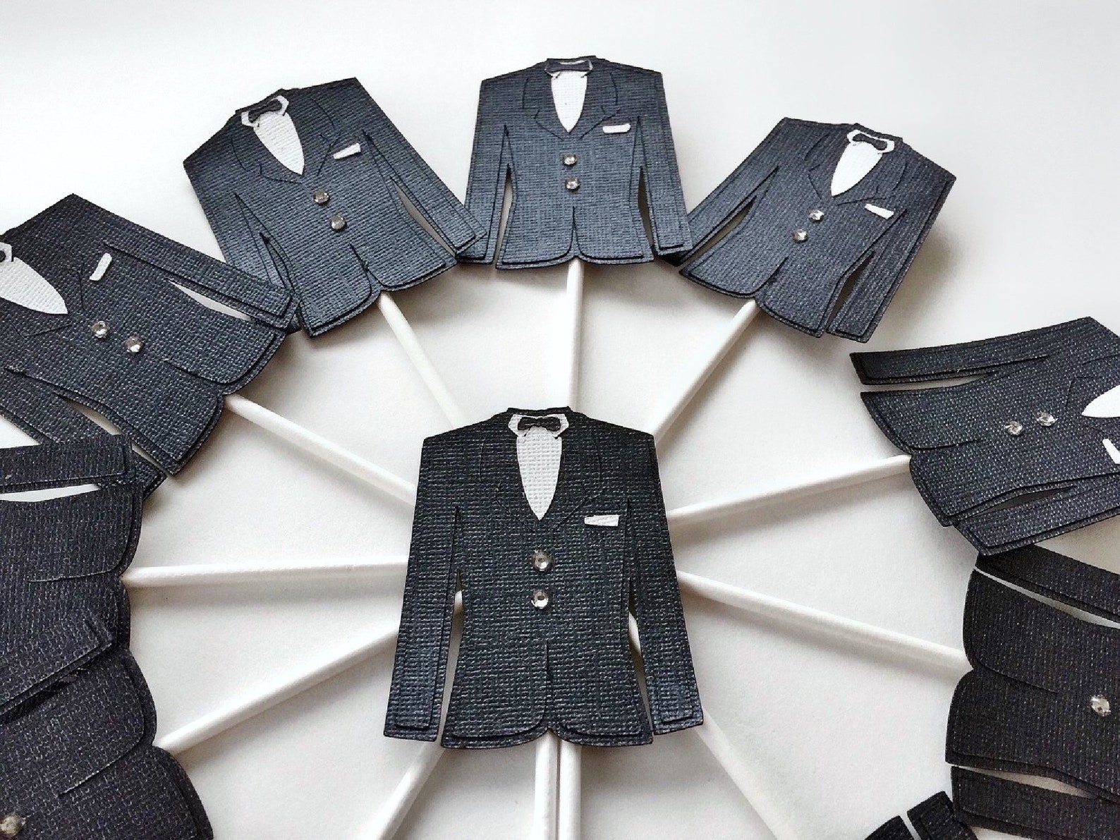 Tuxedo Cupcake Toppers Wedding Decor Groom to Be Wedding - Etsy