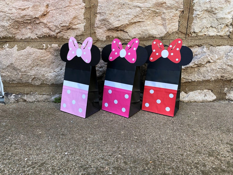 Minnie Mouse Gift Bags Mickey Mouse Clubhouse Favor Bags | Etsy