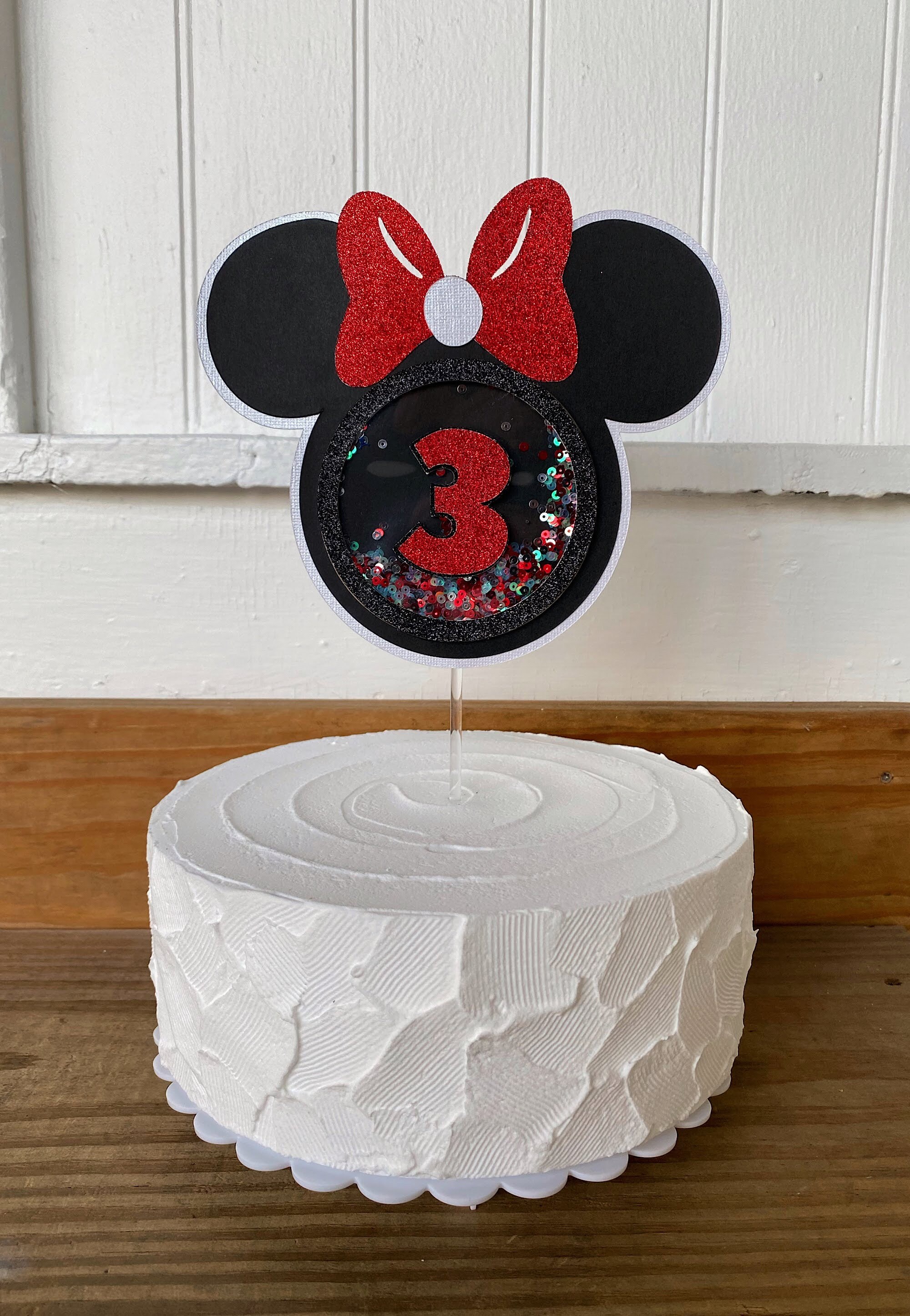 Minnie Mouse Shaker Cake Topper Personalized Minnie Mouse - Etsy