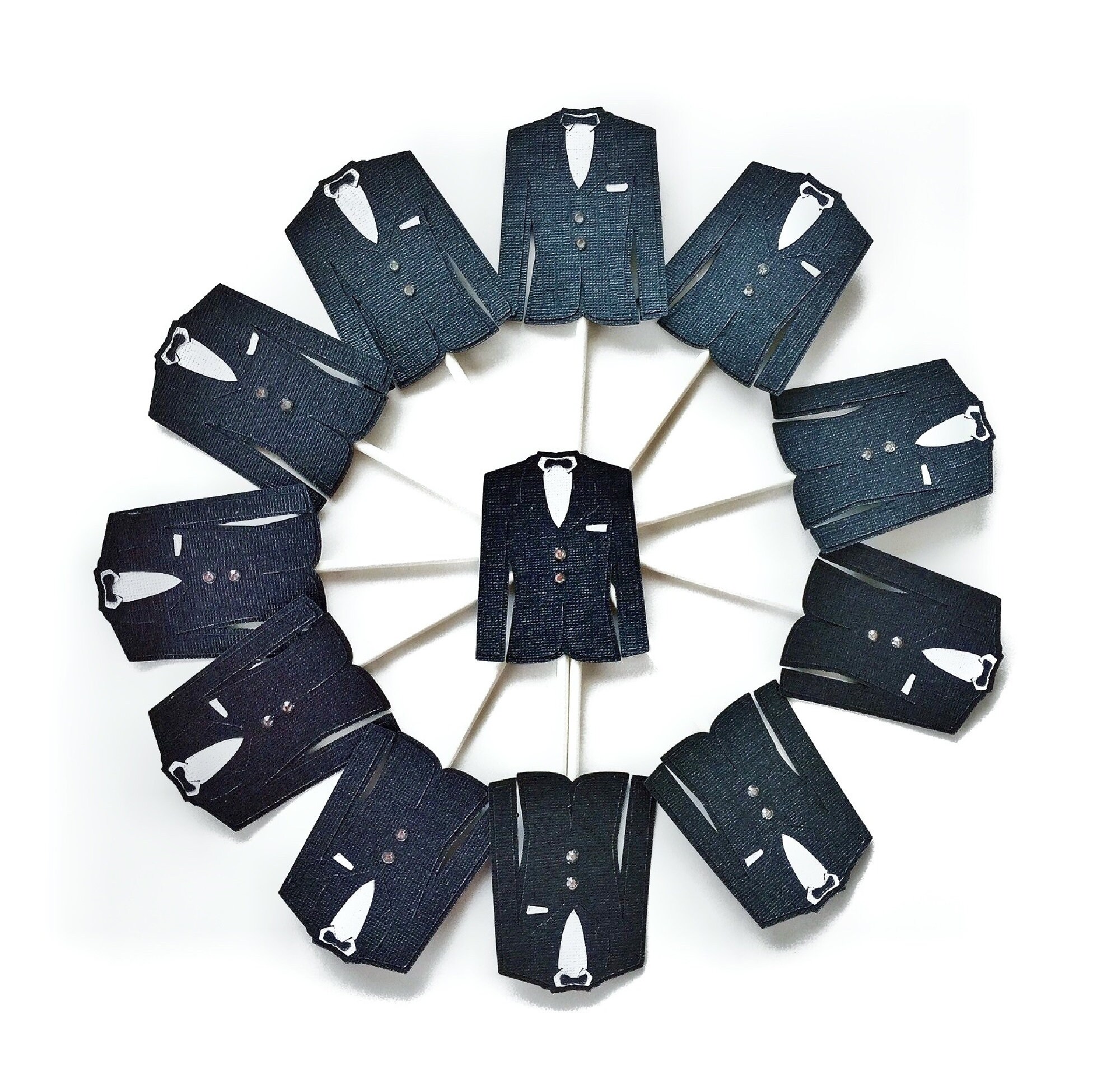 Tuxedo Cupcake Toppers Wedding Decor Groom to Be Wedding - Etsy