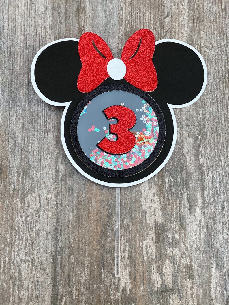 Minnie Mouse Shaker Cake Topper Personalized Minnie Mouse - Etsy