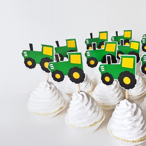 John Deere Party Tractor Toppers Farm Theme Tractor - Etsy