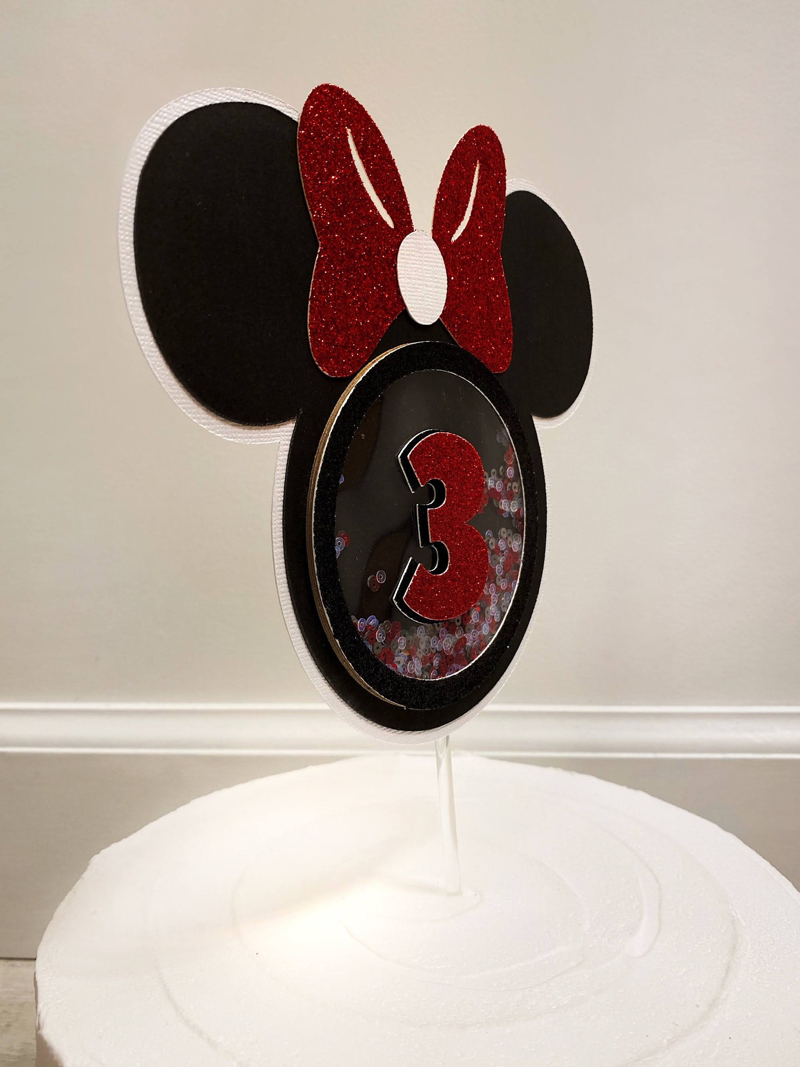 Minnie Mouse Shaker Cake Topper Personalized Minnie Mouse - Etsy