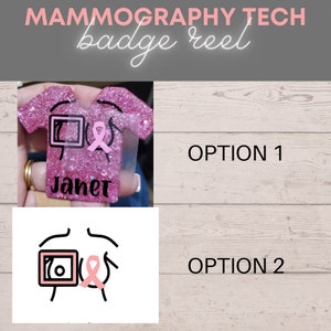 Mammography Technologist Epoxy Badge Reel, Mammo Tech, Personalized ...