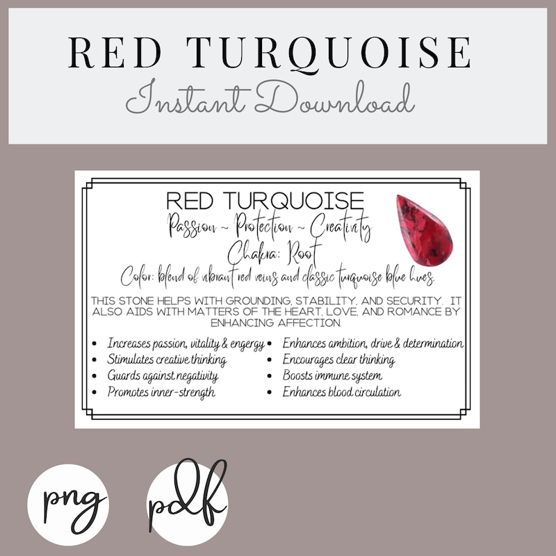 Red Turquoise - Etsy