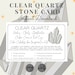 Clear Quartz Printable Cards - Stone Meaning - Properties - Benefits ...