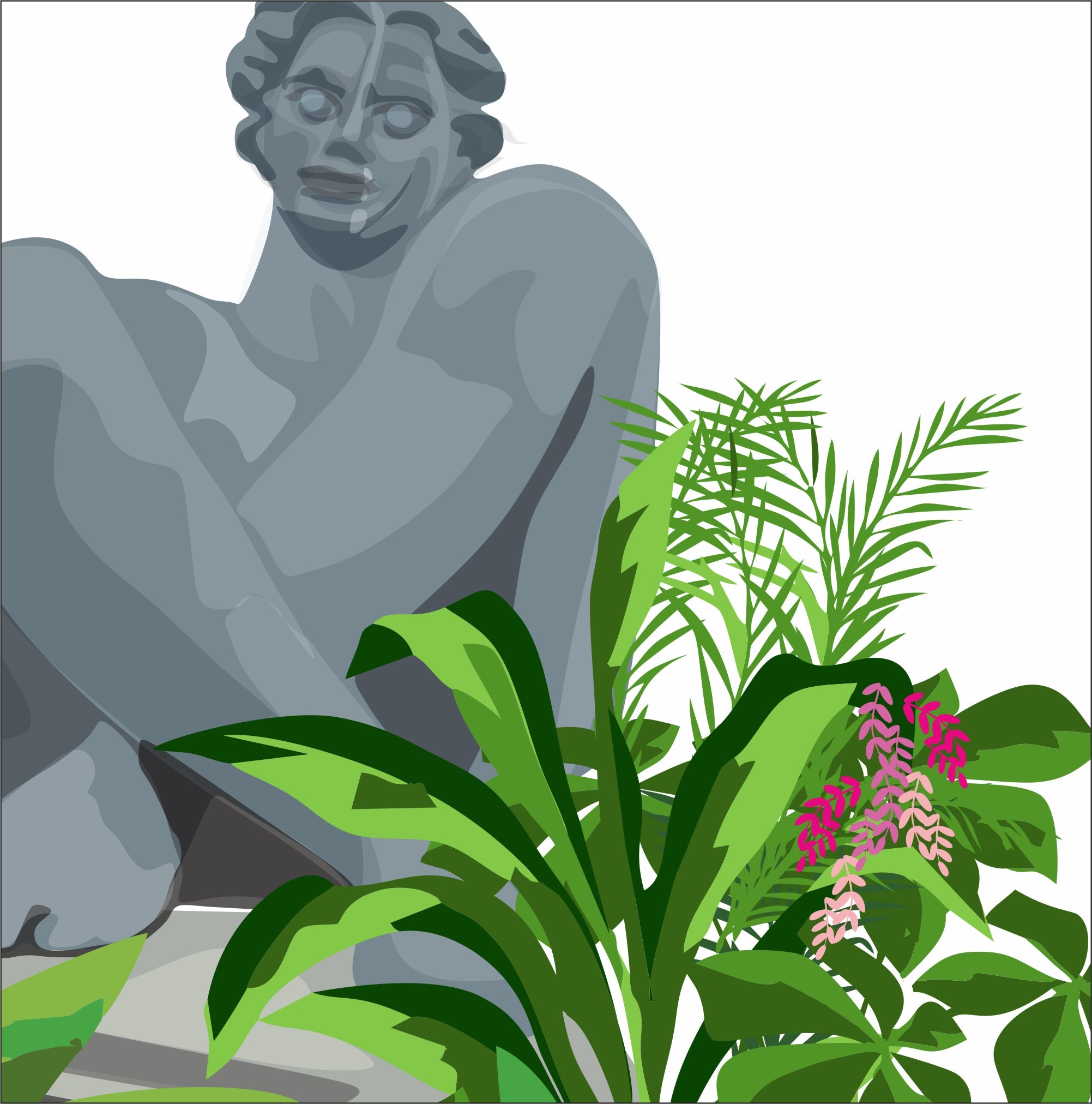 Birmingham Floozie in the Jacuzzi Digital Illustration Wall Print - Etsy