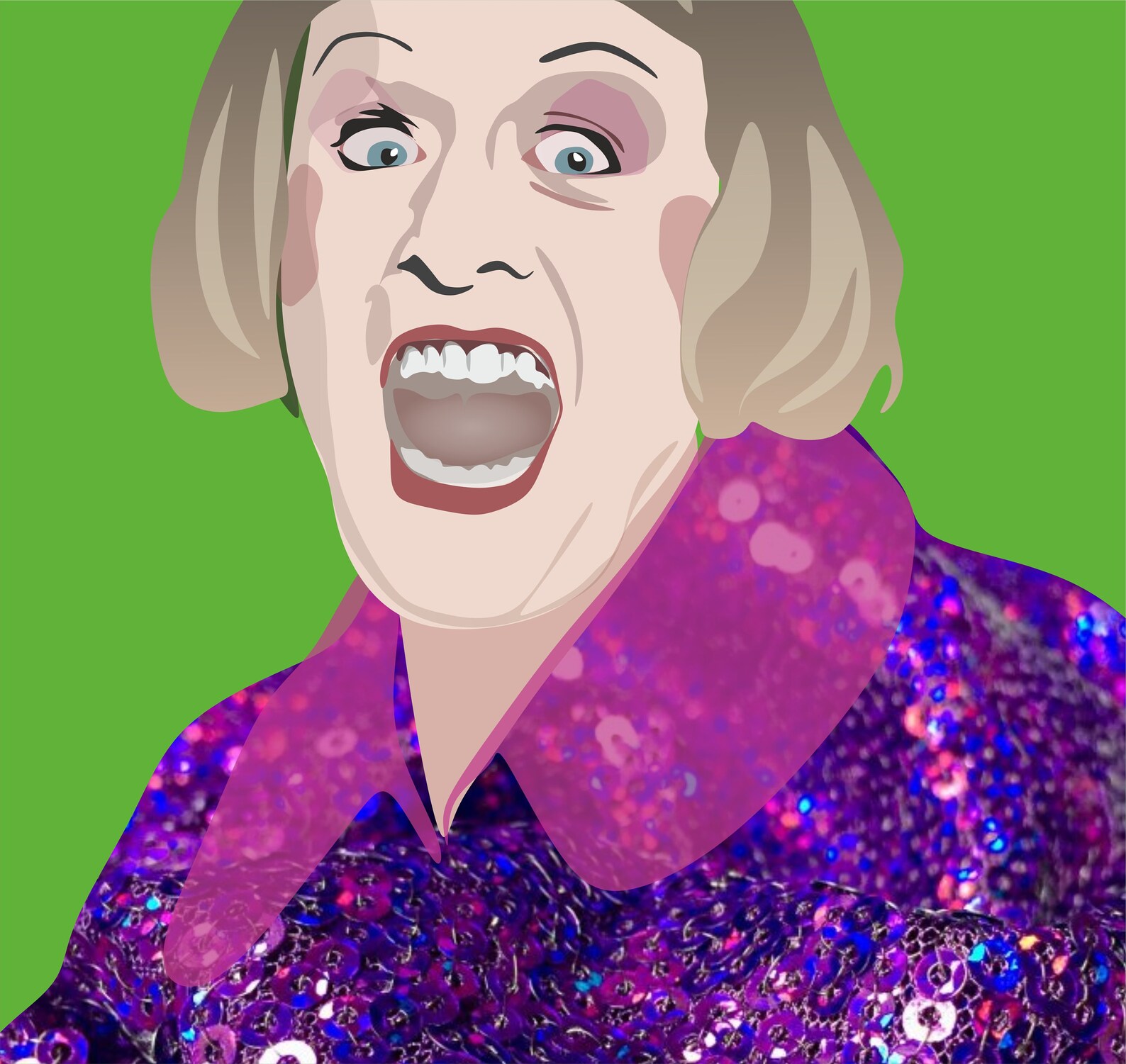 Grayson Perry Alan Measles Digital Illustration Wall Print - Etsy UK