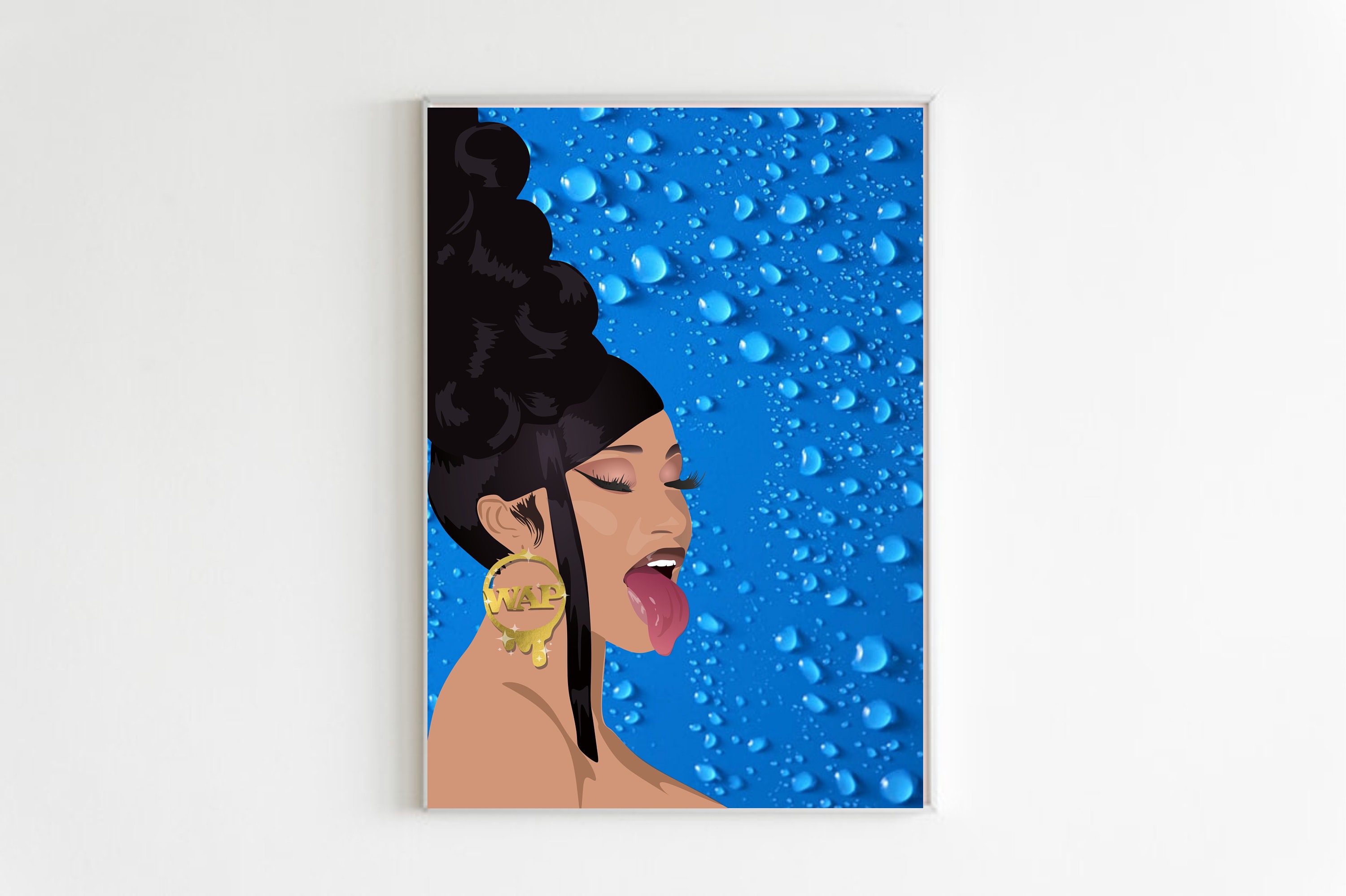 Cardi B Wap Digital Illustration Wall Print - Etsy