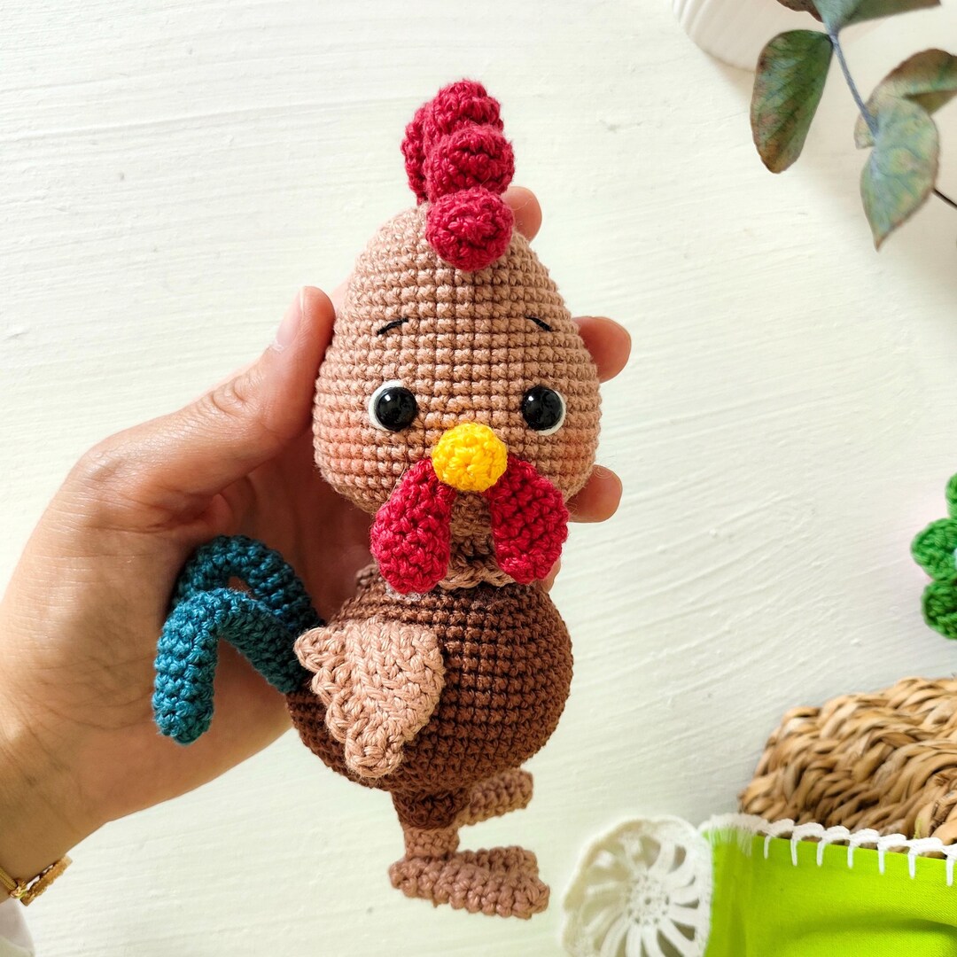 Amigurumi Rooster Crochet Pattern – Farm Animal Plush Toy – PDF ...