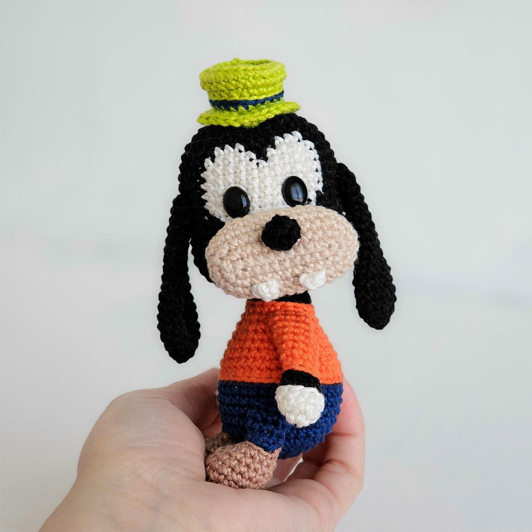 Amigurumi Mini Goofy Crochet Pattern – Cartoon Dog Keychain Doll ...