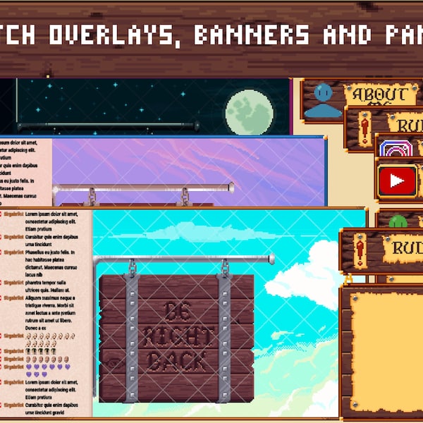 Pixel Art Twitch Overlay - Etsy