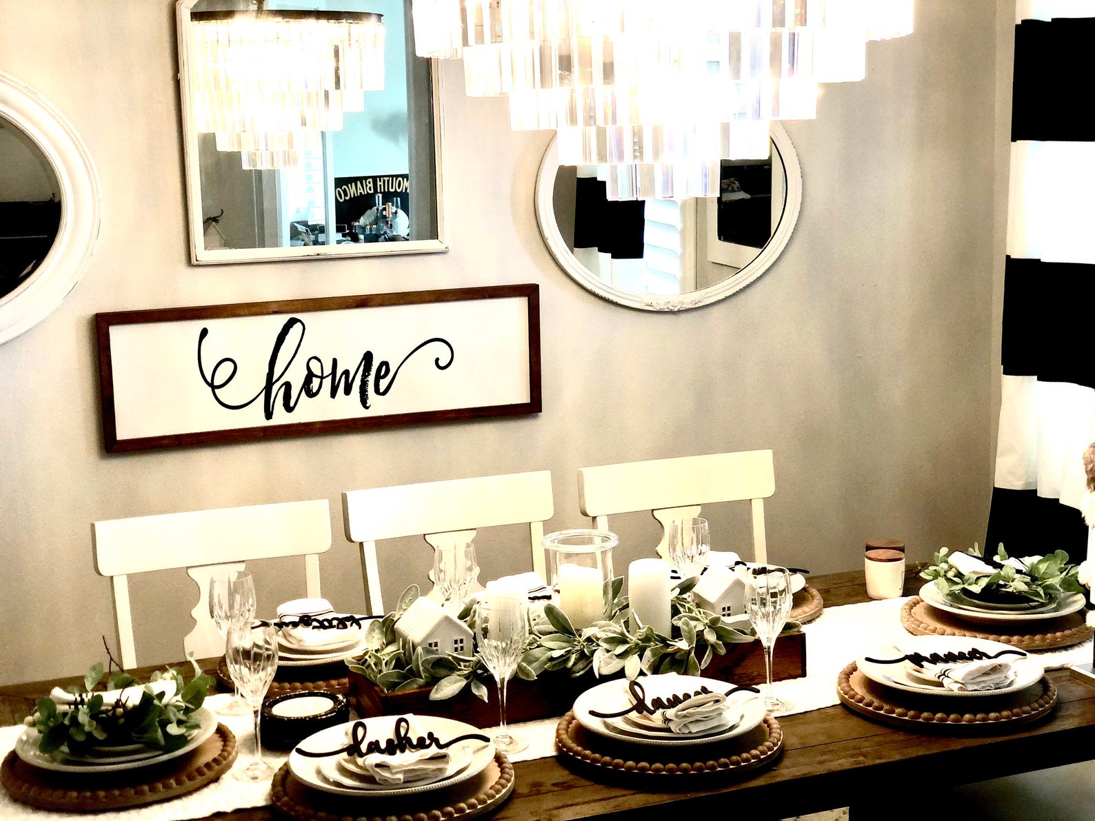 Reindeer Table Wood Place Settings Christmas Decor Santas - Etsy