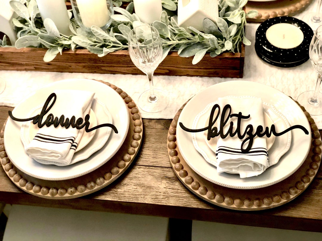 Reindeer Table Wood Place Settings, Christmas Decor, Santa’s Reindeer ...