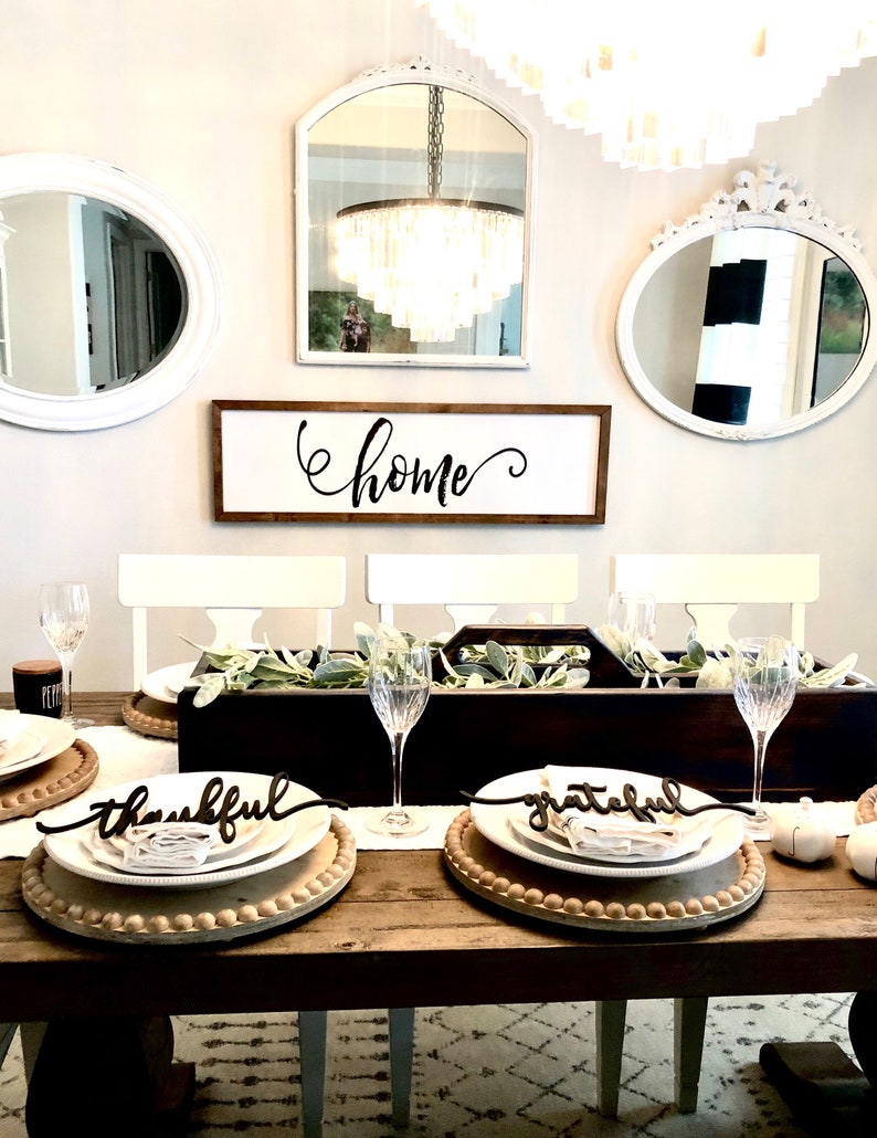 Table Word Place Setting Thanksgiving Decor Formal Dining | Etsy