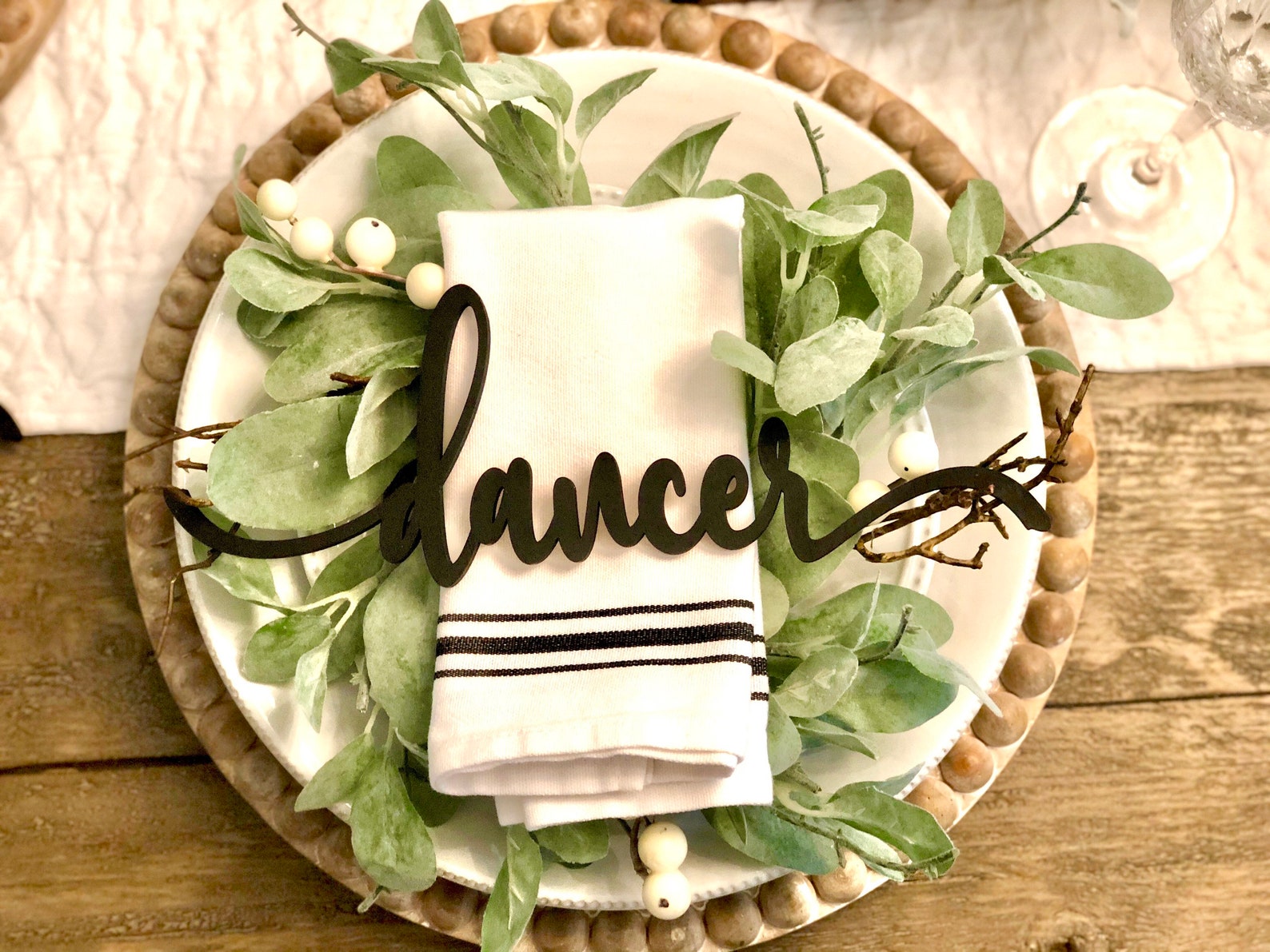 Reindeer Table Wood Place Settings, Christmas Decor, Santa’s Reindeer ...