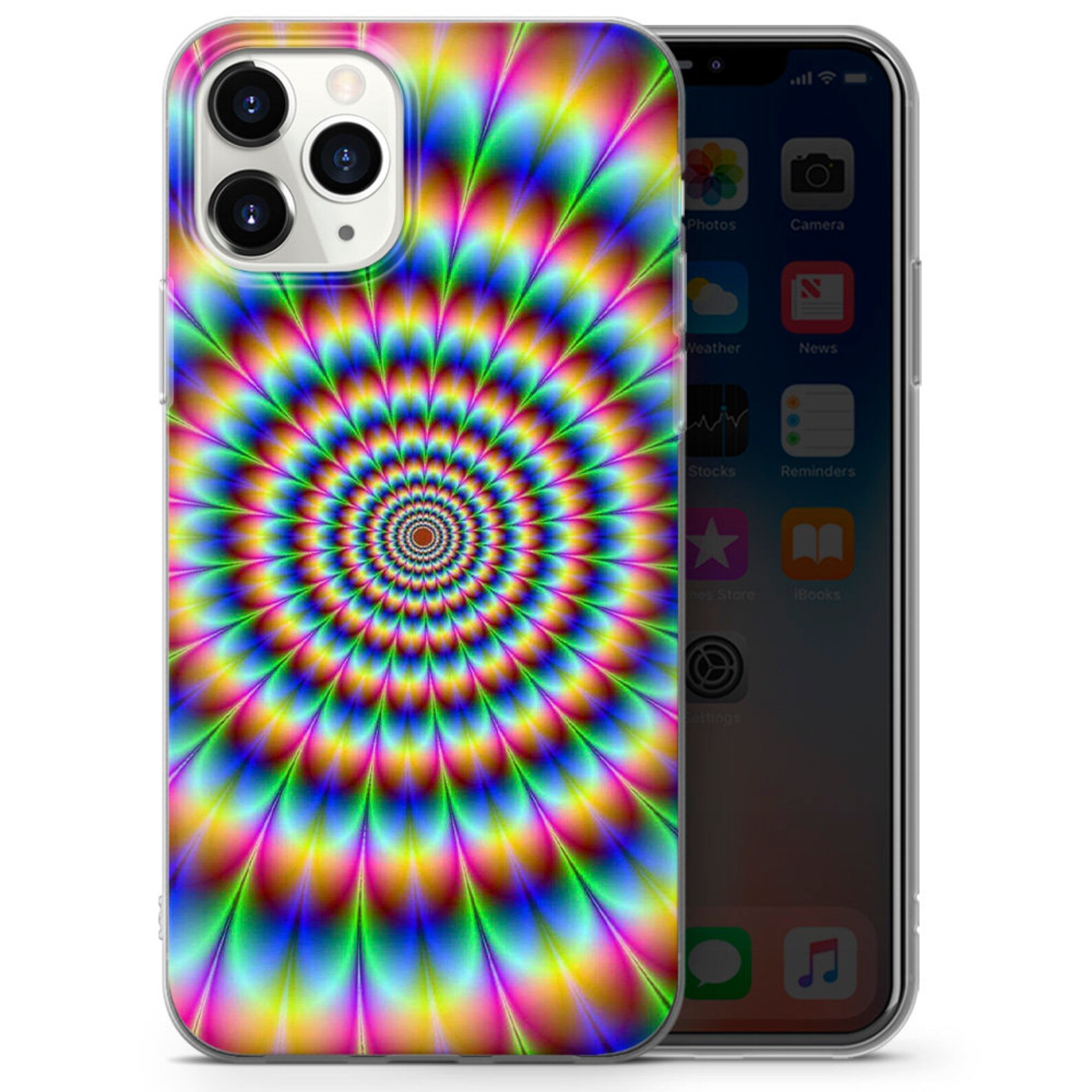 Psychedelic Trippy Phone Case Cover for iPhone 7, 8+, XS, XR, 11PRO ...