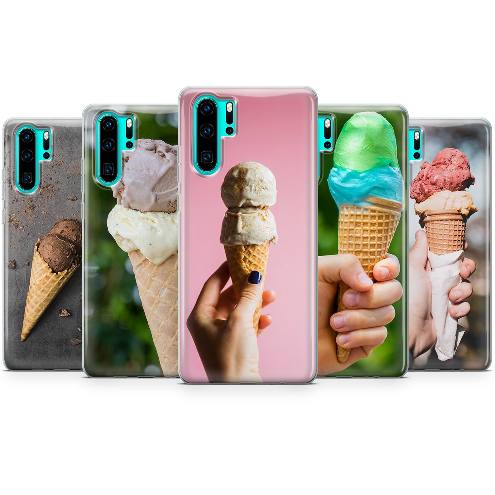 Ice Cream Phone Case Cover for iPhone 7, 8+, XS, XR, 11PRO & Samsung ...