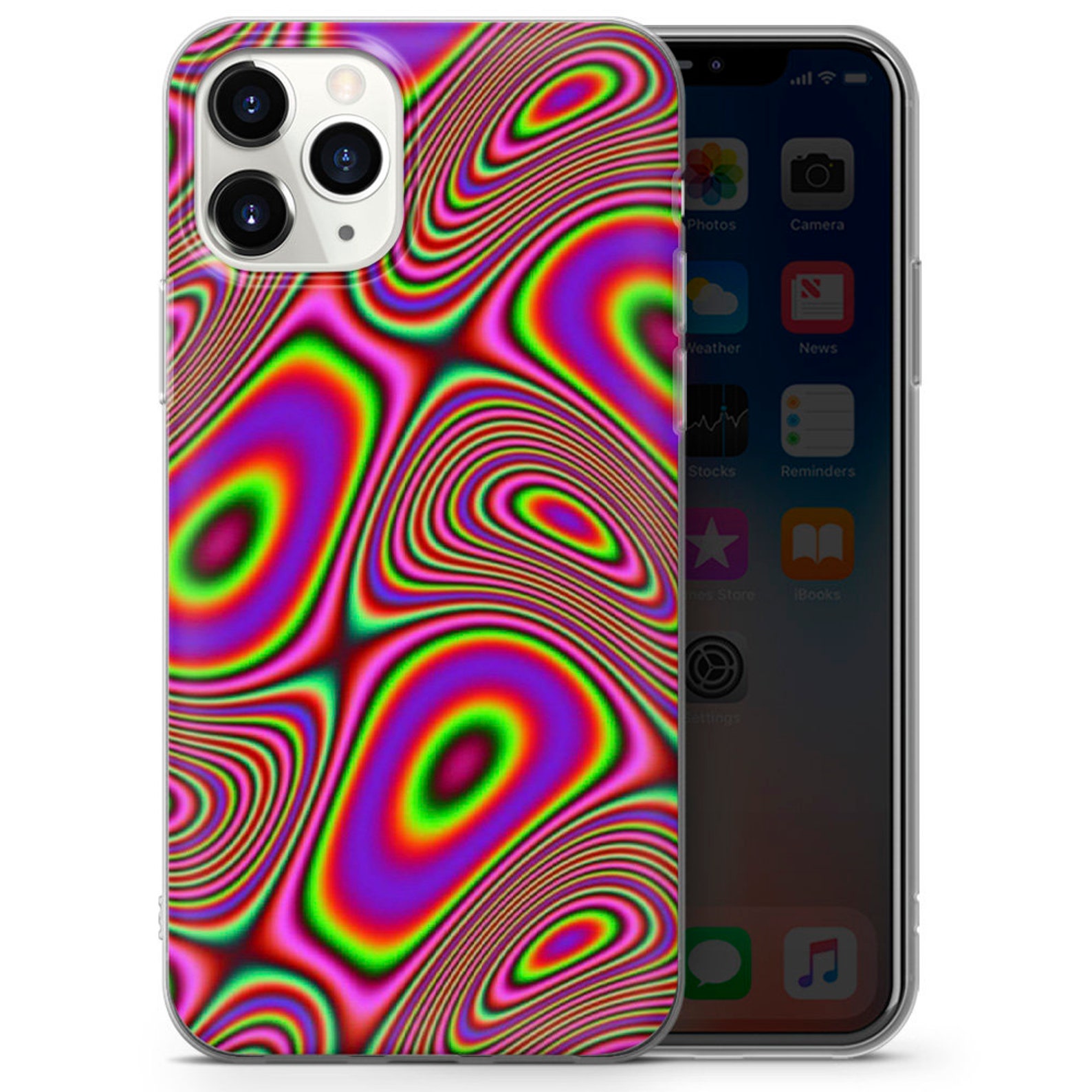 Psychedelic Trippy Phone Case Cover for iPhone 7, 8, XS, XR, 11PRO ...