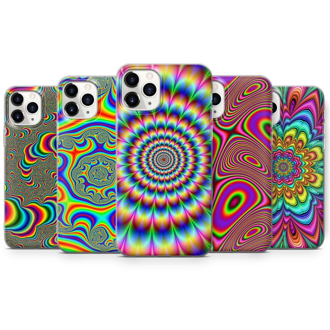 Psychedelic Trippy Phone Case Cover for iPhone 7, 8, XS, XR, 11PRO ...