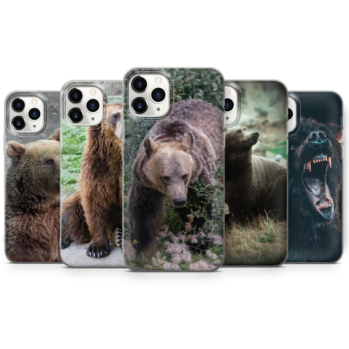 Bear Phone Case Cover for iPhone 7, 8, XS, XR, 11PRO & Samsung S10, S20 ...
